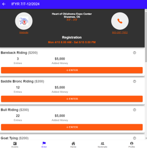 NextGen Rodeo App - Rodeo Logistic